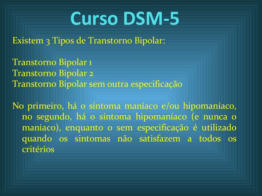 Curso DSM-5: Transtorno Bipolar