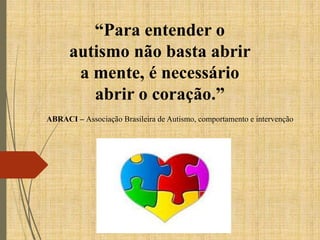 Transtorno do espectro autista | PPTX