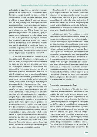 Transtorno Do Espectro Do Autismo Documento Científico Da Sbp Pdf