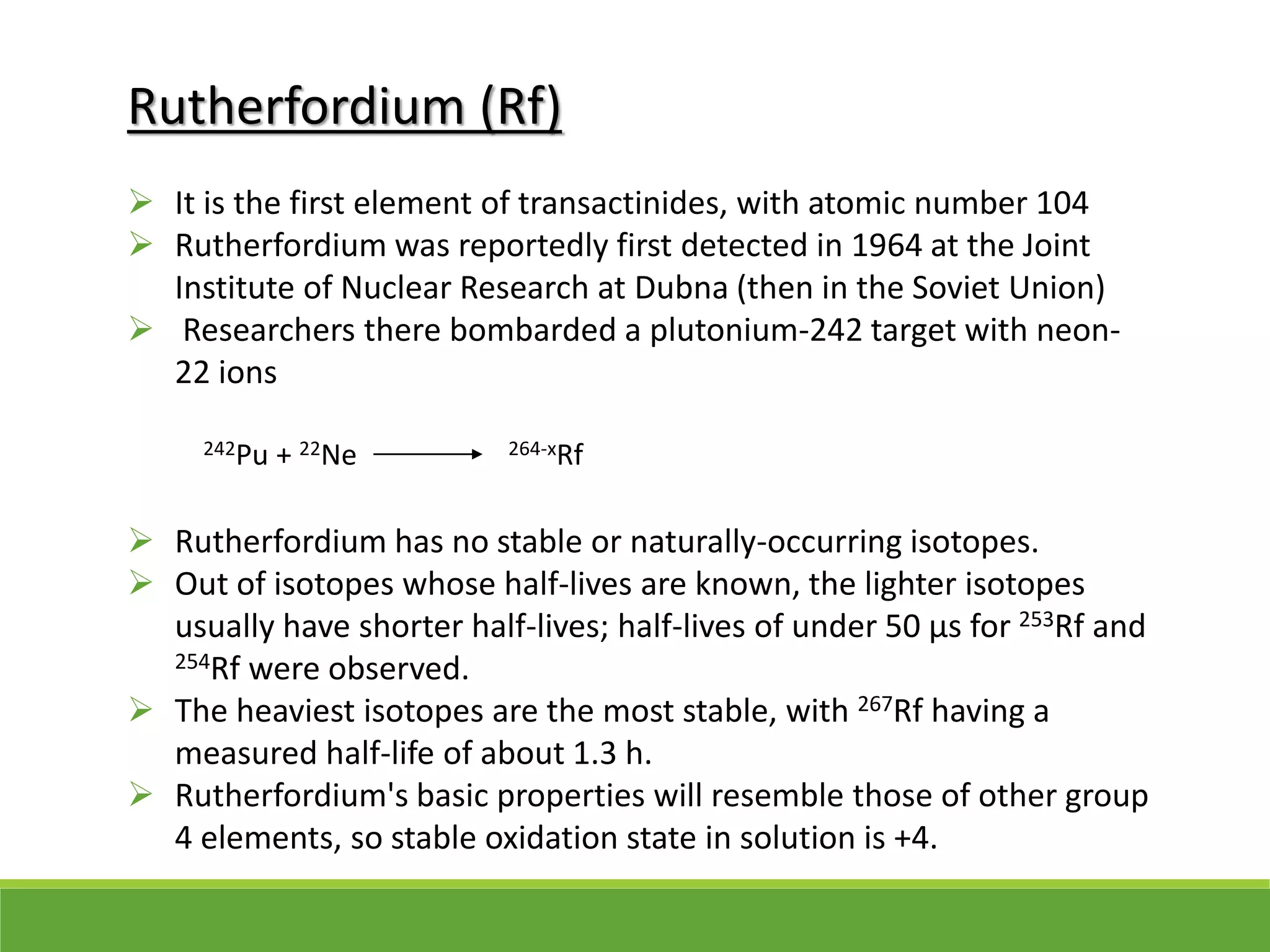 Transuranic elements | PPTX