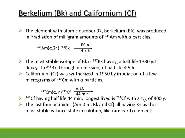 Transuranic elements | PPTX | Chemistry | Science