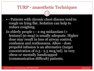 Transurethral resection of the prostate | PPTX