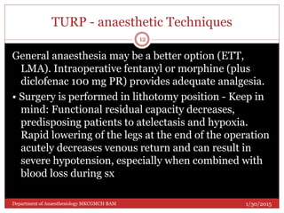 Transurethral resection of the prostate | PPTX