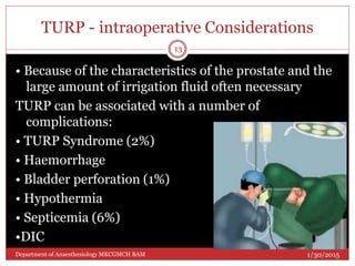 Transurethral resection of the prostate | PPTX