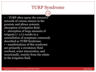 Transurethral resection of the prostate | PPTX