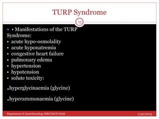 Transurethral resection of the prostate | PPTX