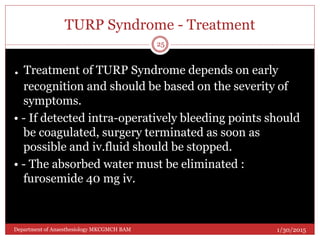 Transurethral resection of the prostate | PPTX