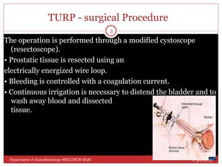 Transurethral resection of the prostate | PPTX