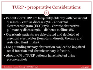 Transurethral resection of the prostate | PPTX