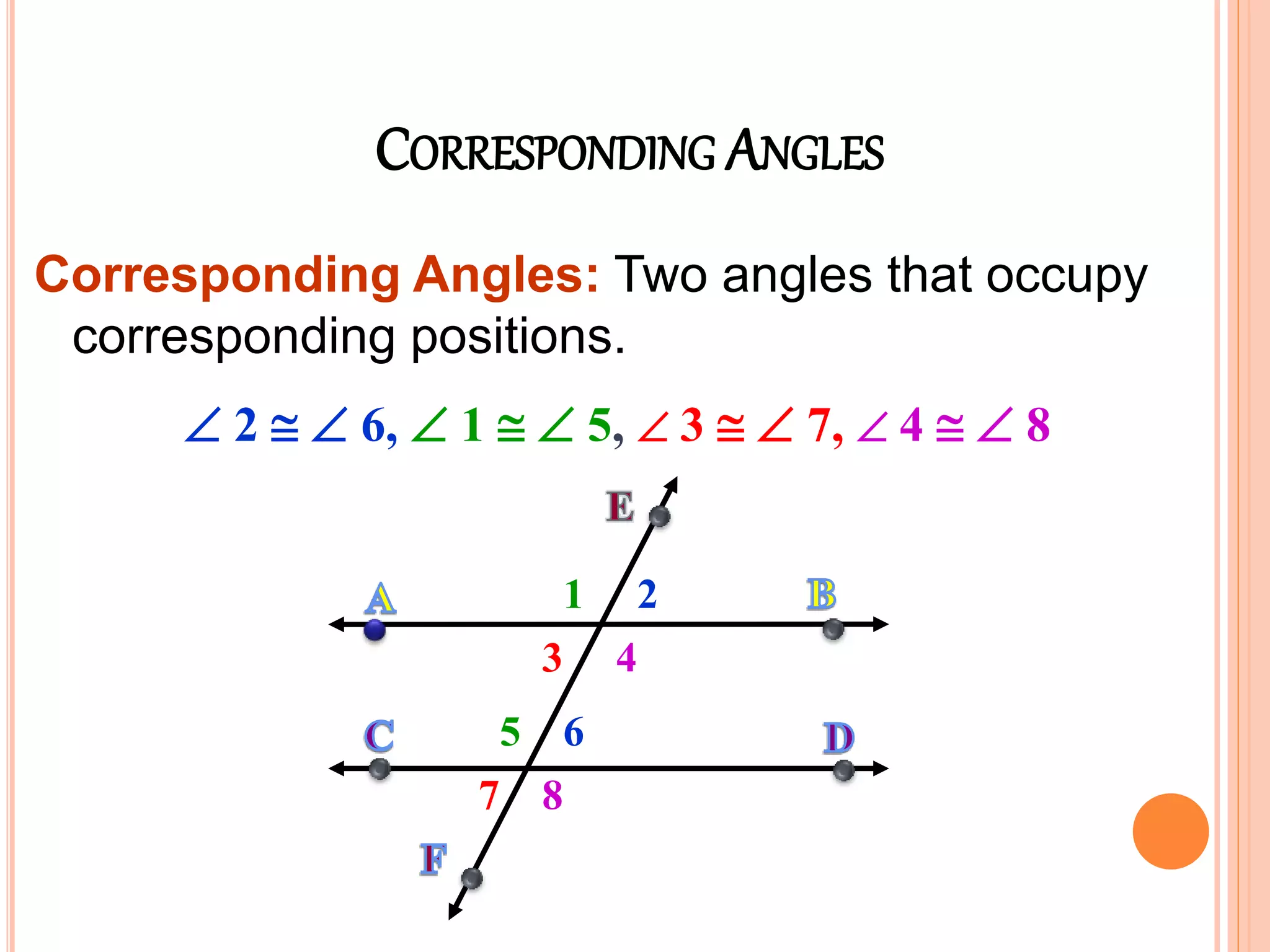 Angles Formed by Parallel Lines Cut by a Transversal | PPTX