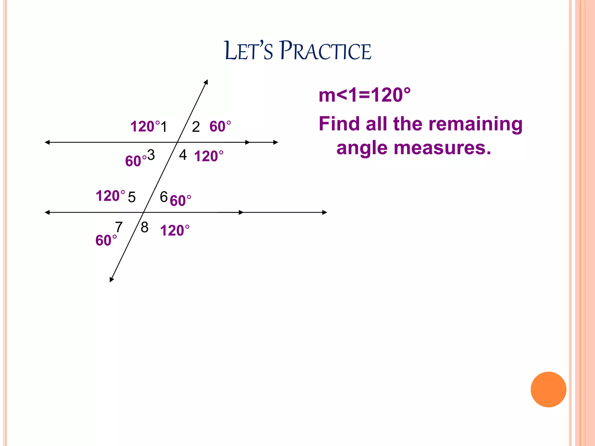 Angles Formed by Parallel Lines Cut by a Transversal | PPTX