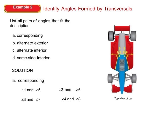 Special Angles Formed by a Transversal_Angle Pairs | PPT