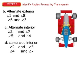 Special Angles Formed by a Transversal_Angle Pairs | PPTX