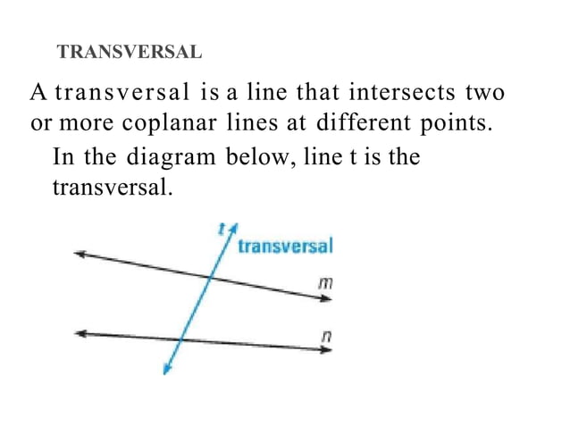 Special Angles Formed by a Transversal_Angle Pairs | PPT