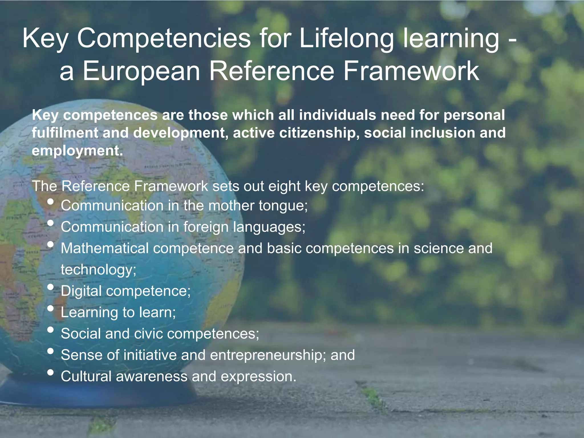 Transversal competency presentation | PPTX