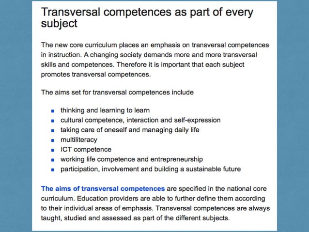Transversal competency presentation | PPTX | Professional School ...