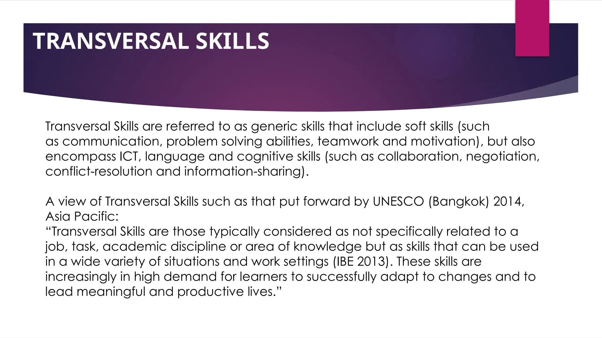 preparing teachers to bring Transversal Skills | PPT