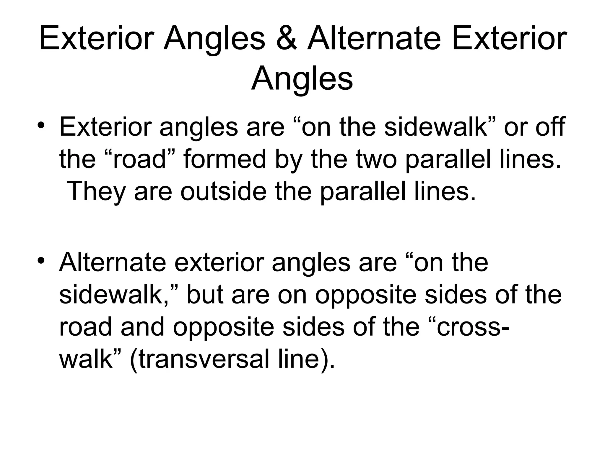 Transversals Vocabulary | PPT