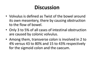 Transverse colon volvulus | PPTX | Digestive Disorders | Diseases and ...