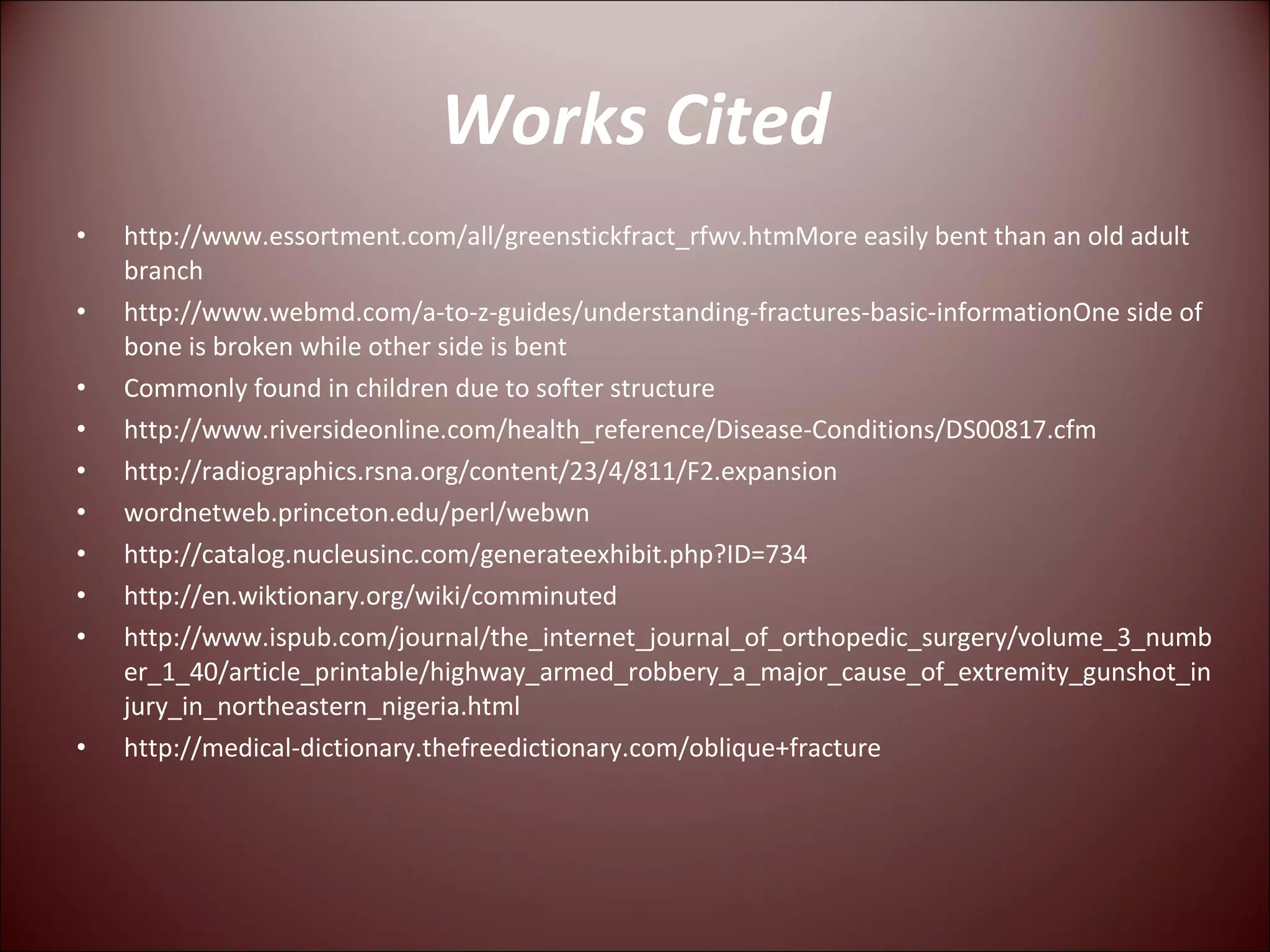 Transverse fracture presentation bio 120 | PPT