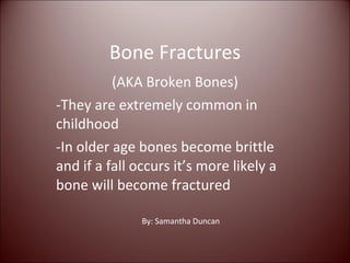 Fractured Bone Poem