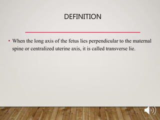 Transverse lie | PPT