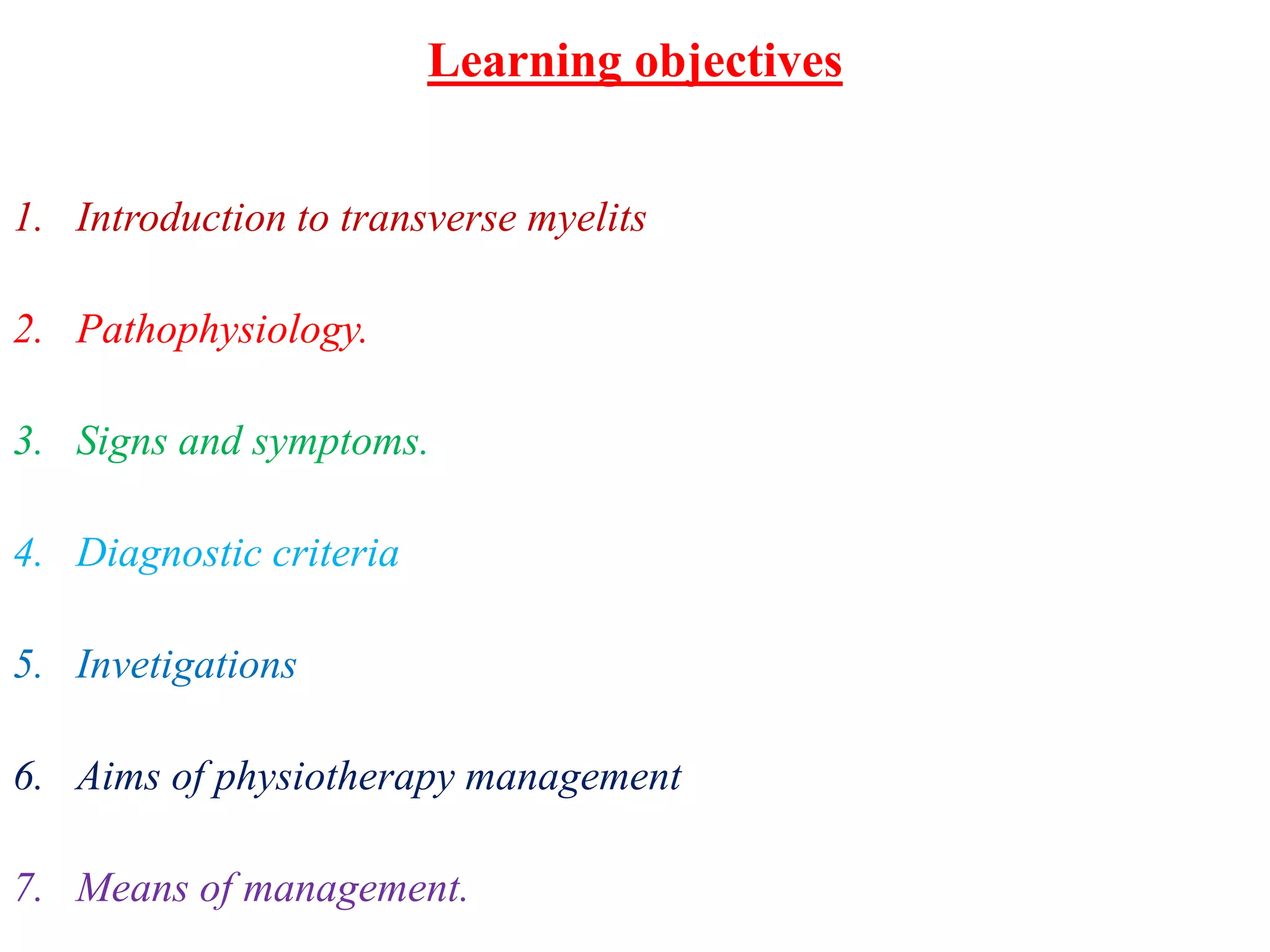 Transverse myelitis | PPTX