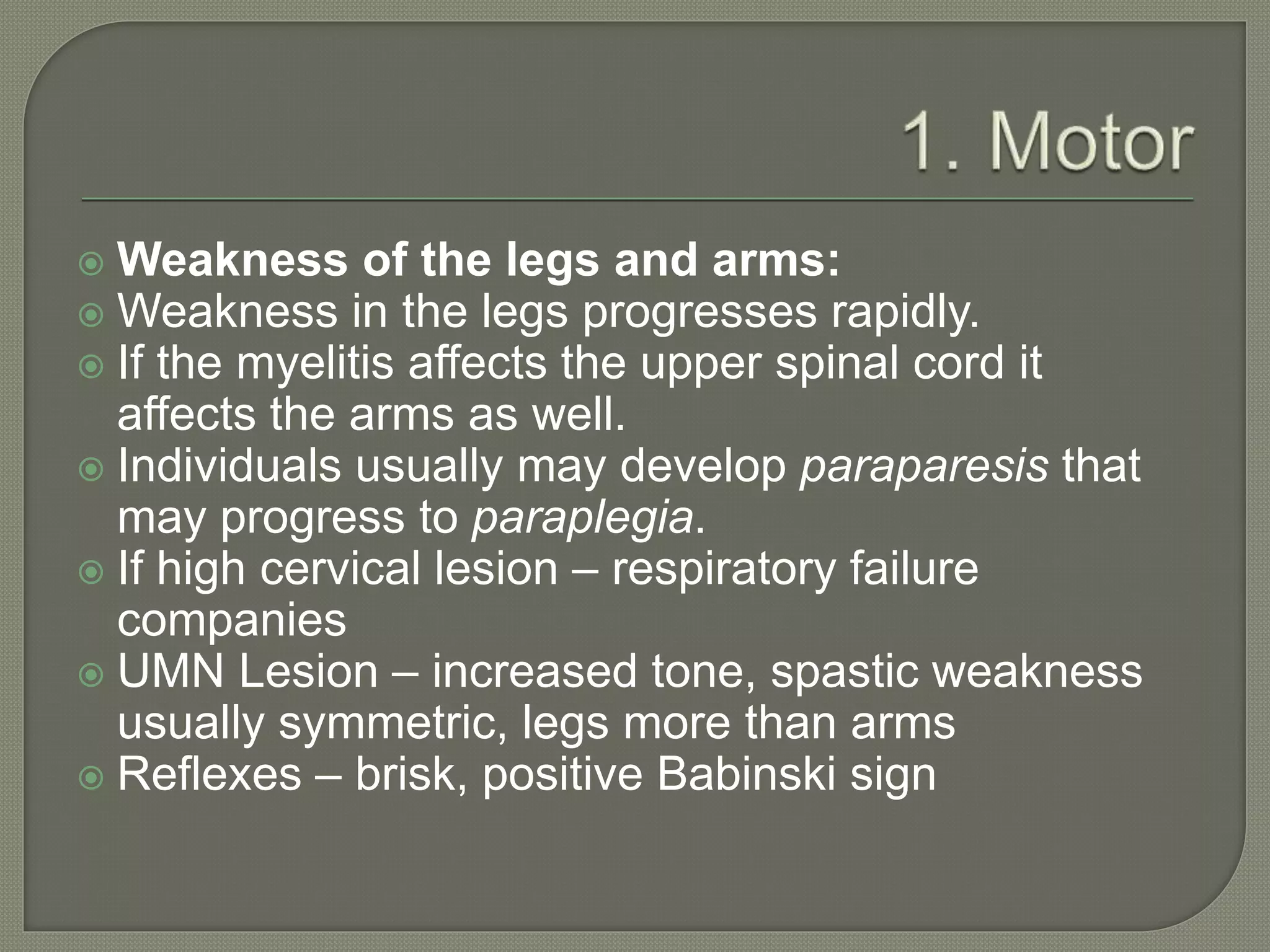 Transverse myelitis | PPTX