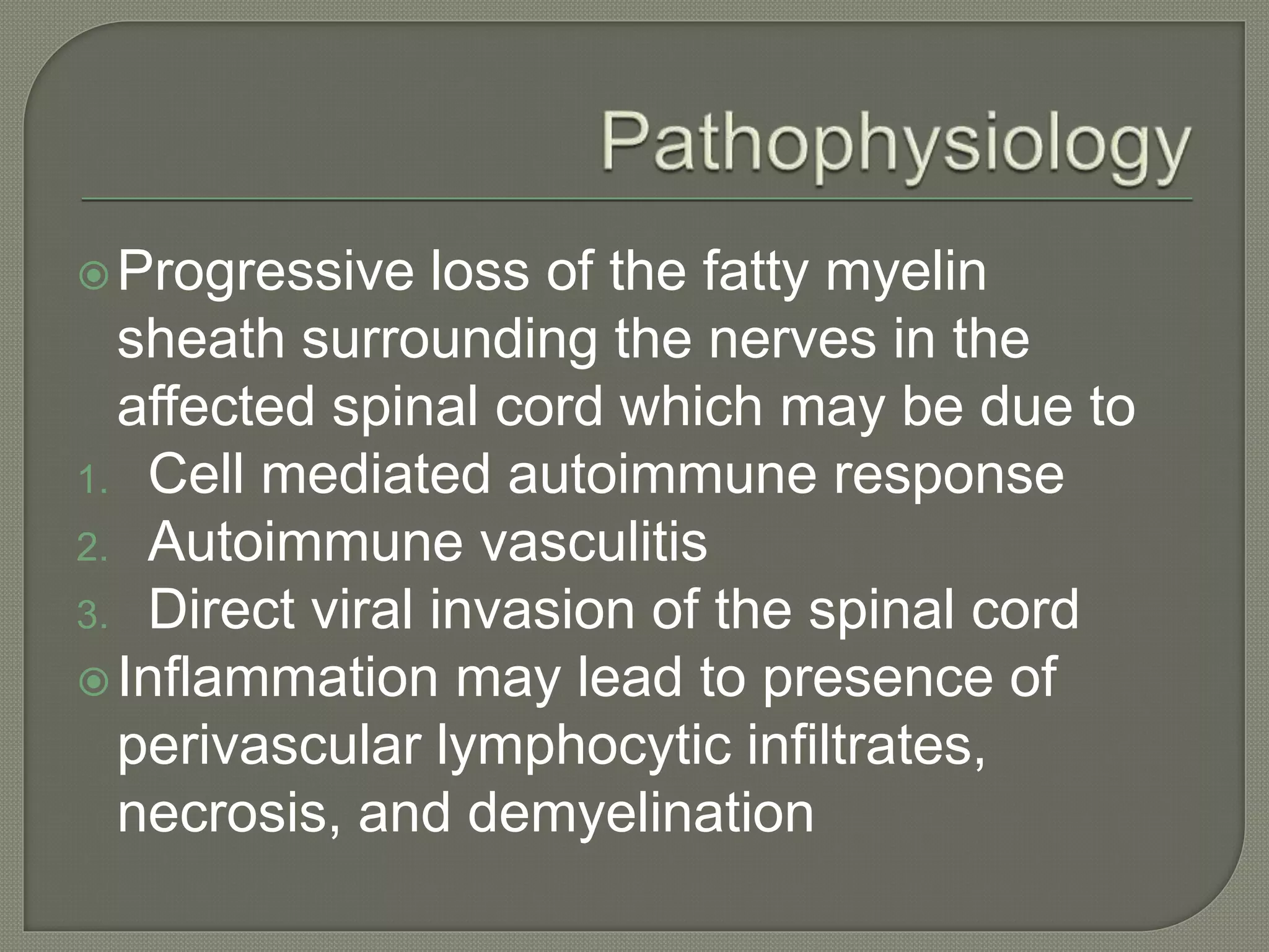 Transverse myelitis | PPTX