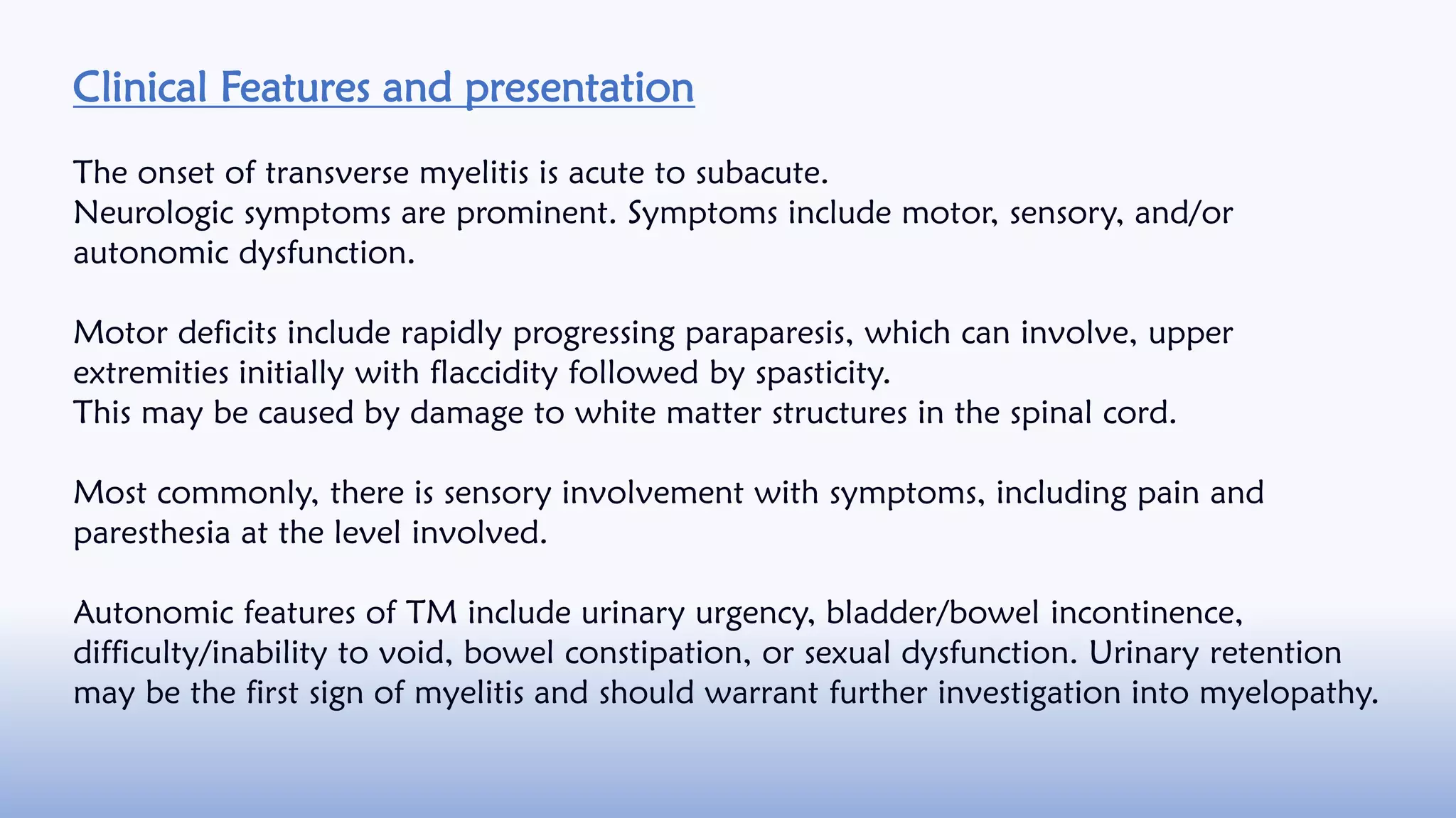 Transverse myelitis | PDF
