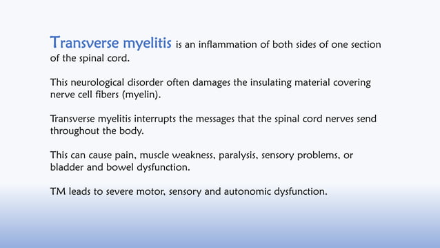 Transverse myelitis | PDF | Physical Therapy | Wellness