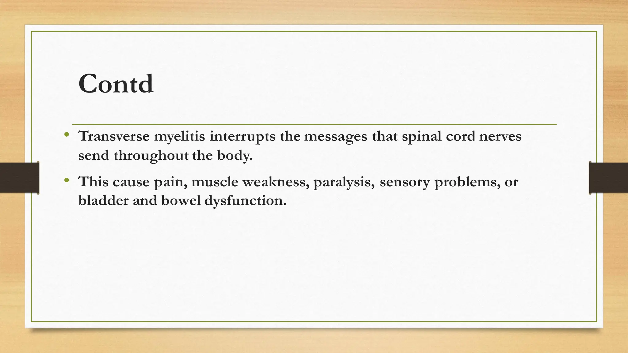 transverse myelitis.pdf detailed presentation on transverse myelitis | PDF