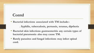 transverse myelitis.pdf detailed presentation on transverse myelitis | PDF