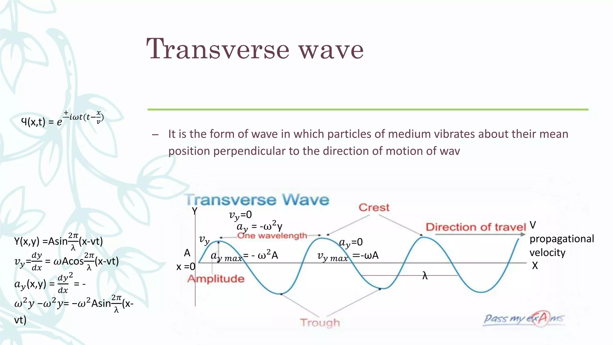 Transverse waves and it's analysis | PPT