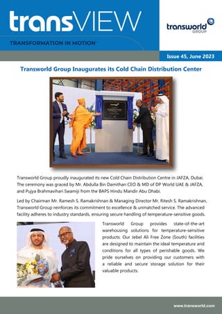 Transworld Group Inaugurates its Cold Chain Distribution Center | PDF