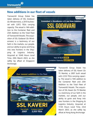 Transworld Group Inaugurates its Cold Chain Distribution Center | PDF