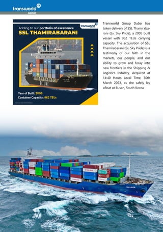 Transworld Group Inaugurates its Cold Chain Distribution Center | PDF