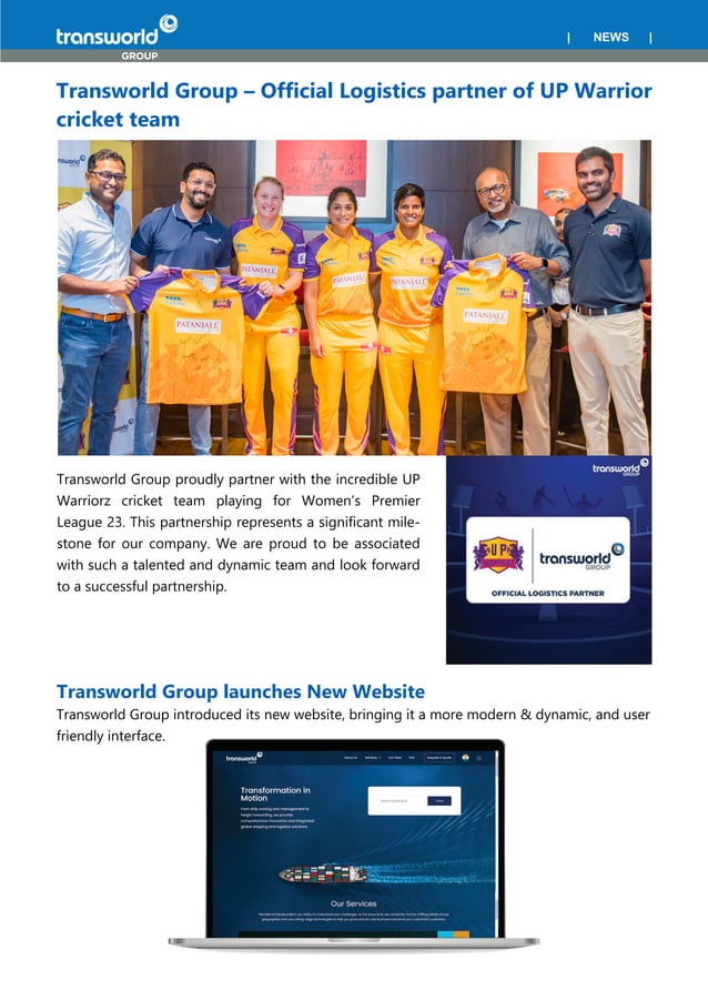 Transworld Group Inaugurates its Cold Chain Distribution Center | PDF