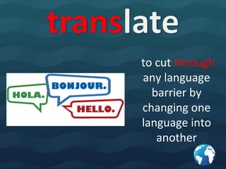 Trans vocabulary words | PPT