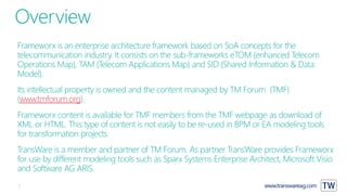 TM Forum Frameworx 17.5 togehter with Sparx Systems ProCloud Server | PPTX