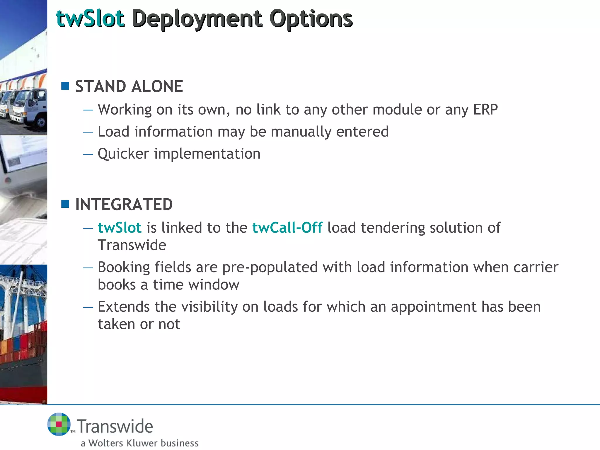 Transwide Appointment Scheduling Solutions | PPS