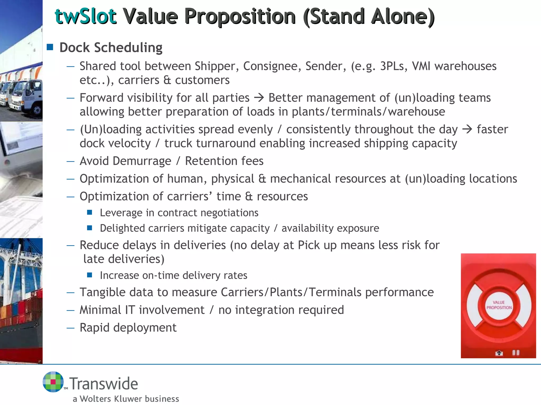 Transwide Appointment Scheduling Solutions | PPS