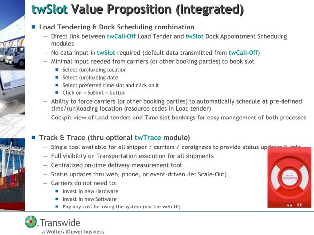 Transwide Appointment Scheduling Solutions | PPS
