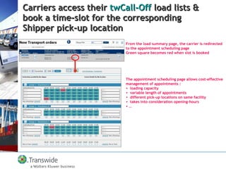 Transwide Appointment Scheduling Solutions | PPS