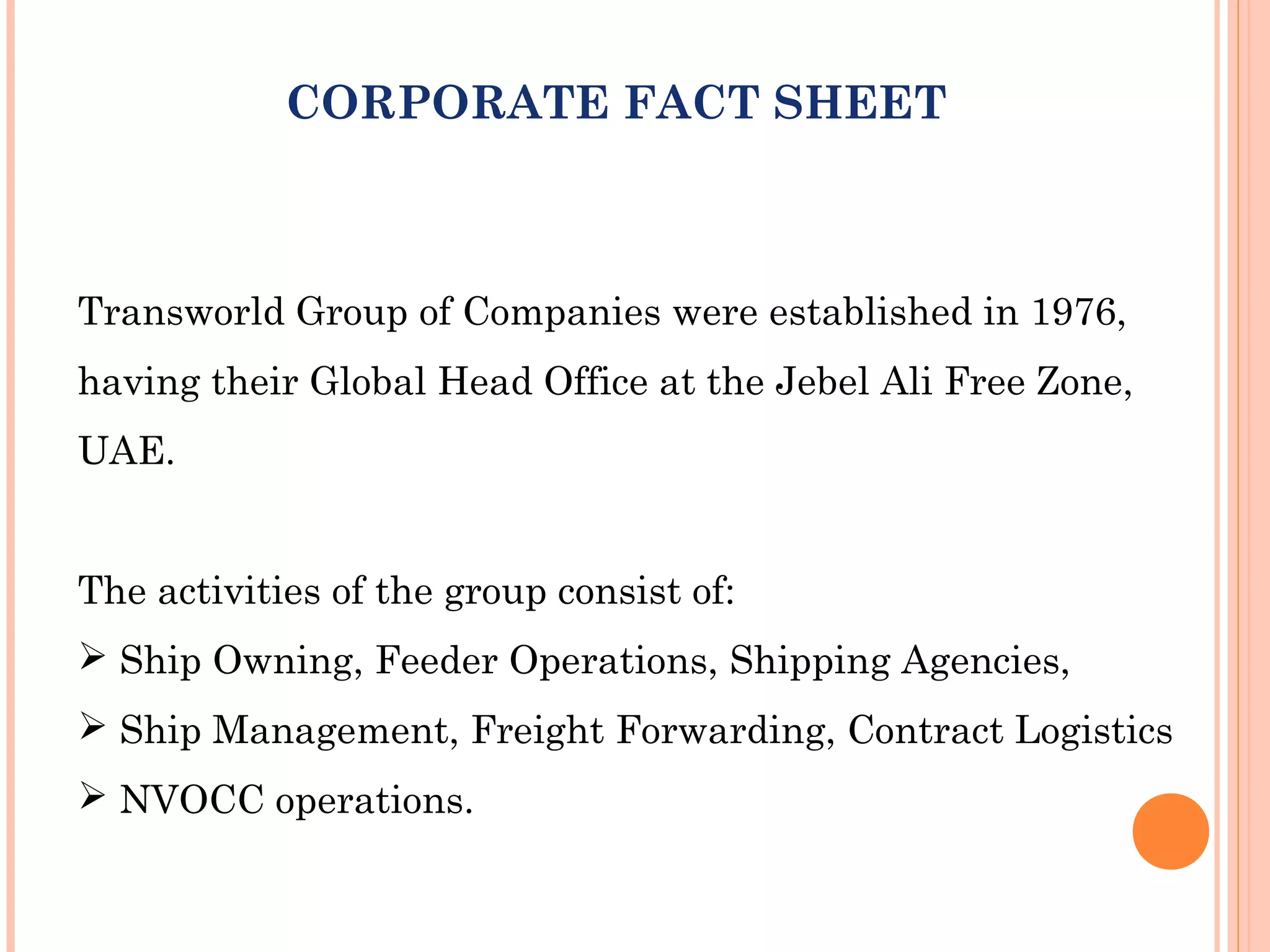 Transworld logistics | PPT