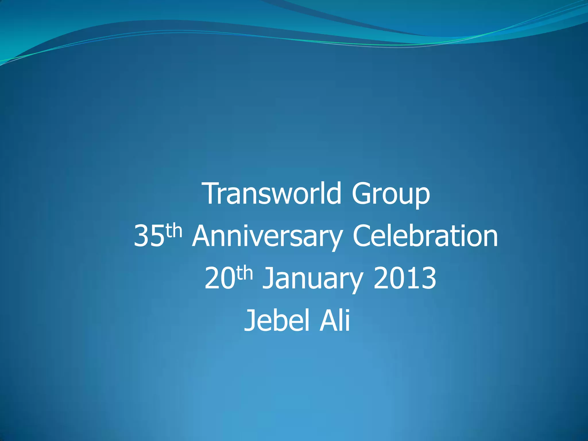Transworld shipping 35th anniversary event pics | PPT