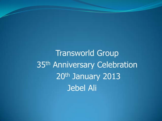 Transworld shipping 35th anniversary event pics | PPT