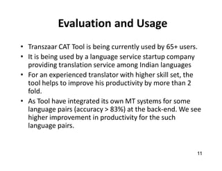 Transzaar - CAT Tool for Indian Languages including English Arabic | PDF