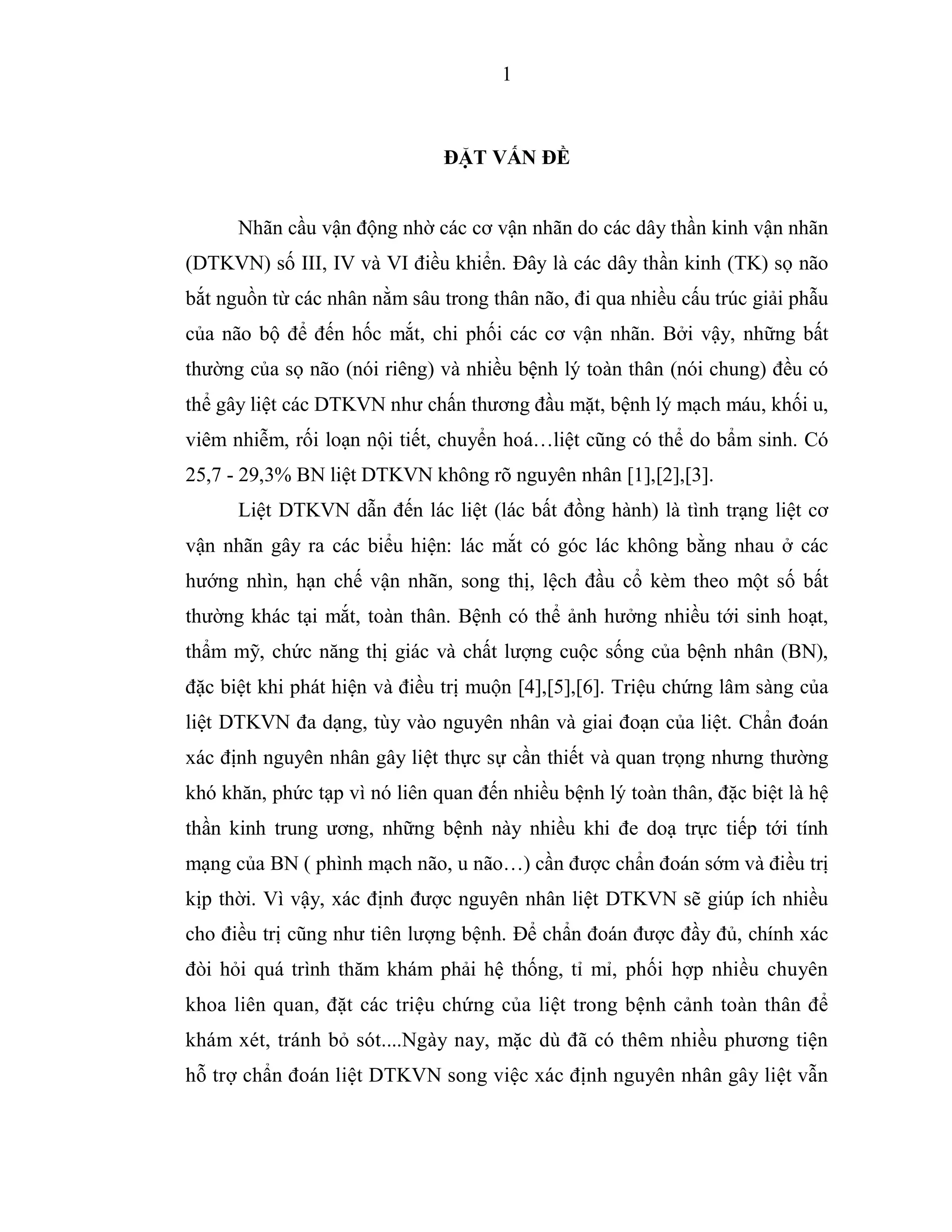 Luận án: Nguyên nhân và kết quả điều trị liệt dây thần kinh IV, HAY | PDF