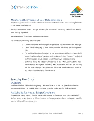 Tranxition sccm integration guide | PDF | Operating Systems | Computer Software and Applications